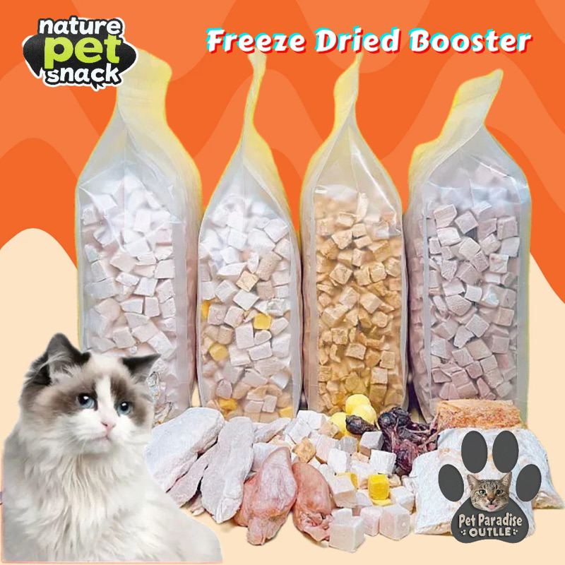 Freeze Dried Chicken Cube Booster Gemuk Kucing Treat High Protein ...