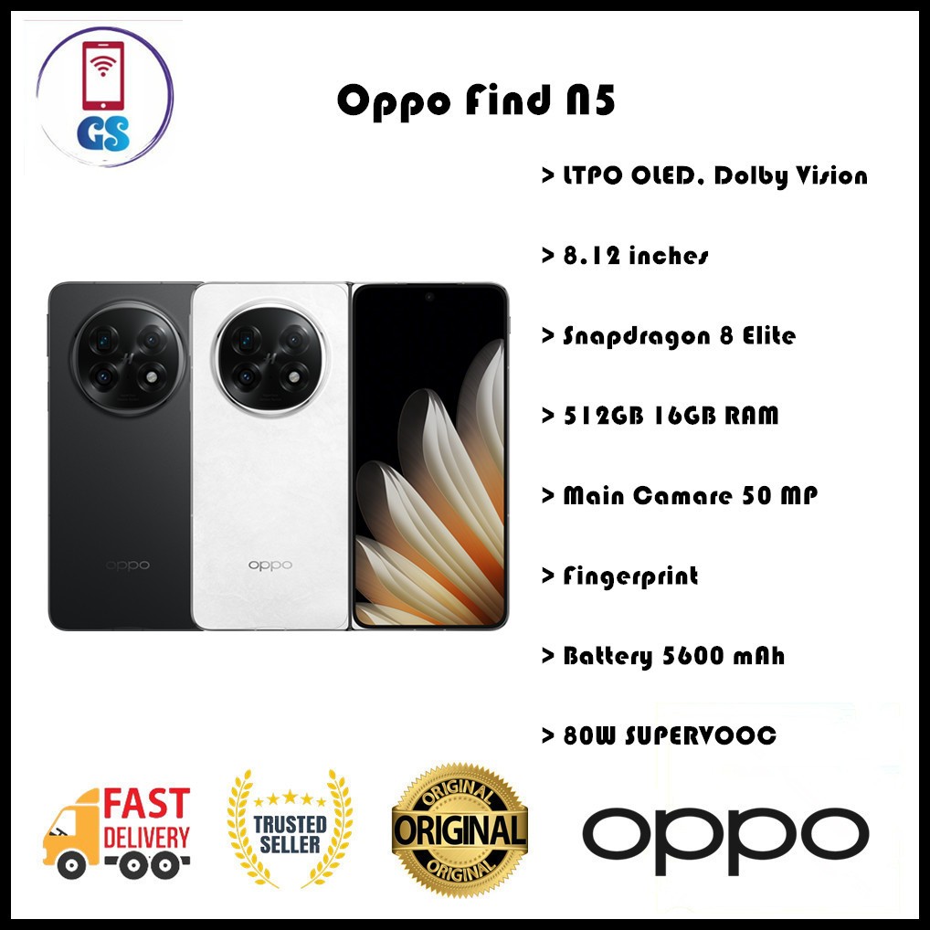 OPPO FIND N5 5G - 1 YEAR WARRANTY BY OPPO MALAYSIA | Shopee Malaysia