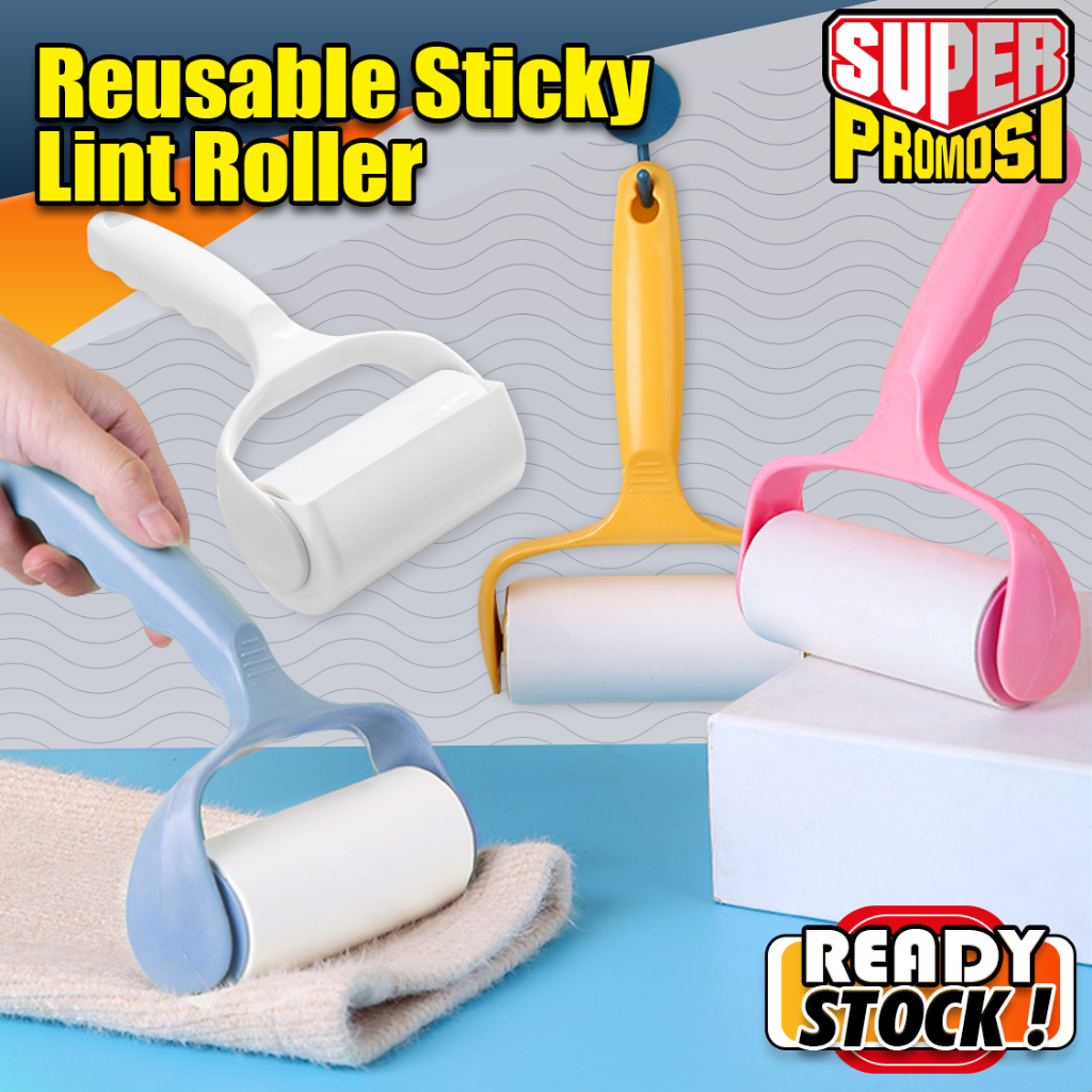 [Penggelek Lint Meleki] Reusable Sticky Lint Roller Paper Hair Remover ...
