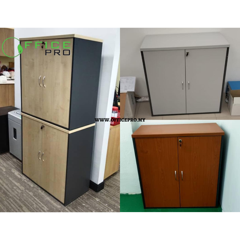 Swinging Door Storage Low Cabinet | 木制开关门式柜子 Wooden Office Cabinet ...