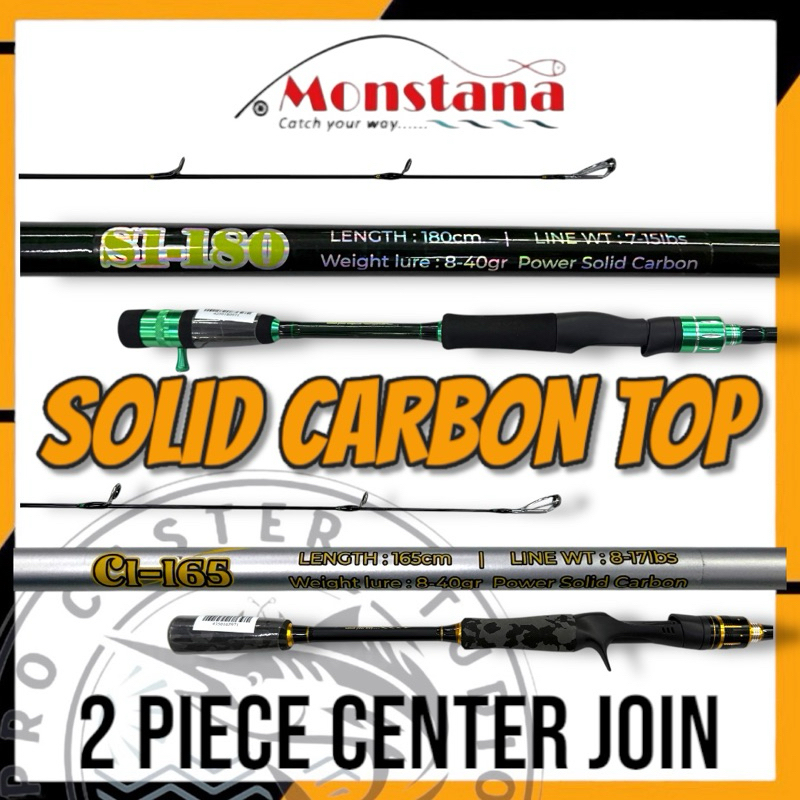 MONSTANA SOLID CARBON TOP SPINNING BC FISHING ROD | Shopee Malaysia