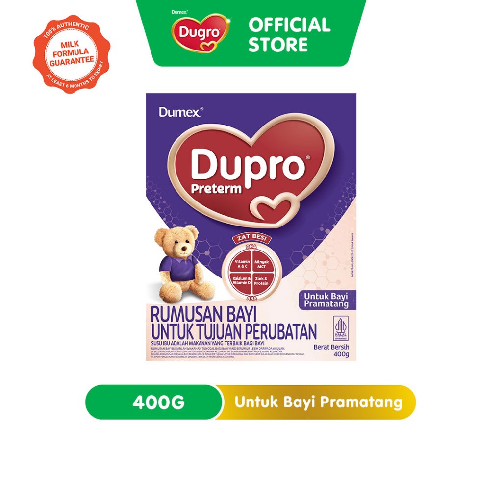 Dumex Dupro Preterm Tailored Nutrition Milk Formula 0-12 months (400g ...