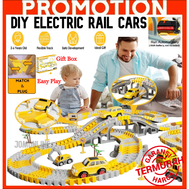 ~Dari KL~416PCS Mainan Kereta Elektrik & Rel Kanak Set Laluan DIY Kids ...