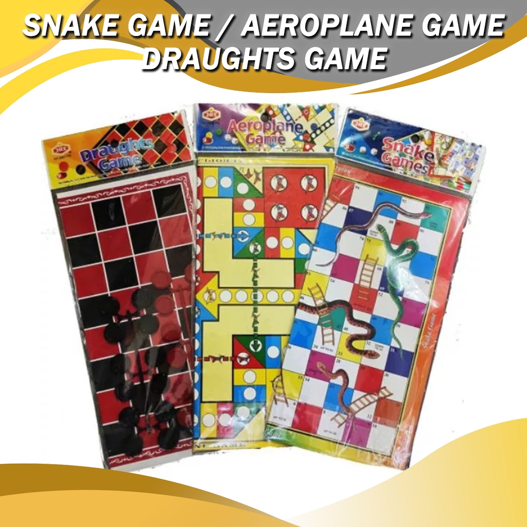Chess/Draughts/Snake/Aeroplane - Mini Pocket Game Set - Portable Board ...