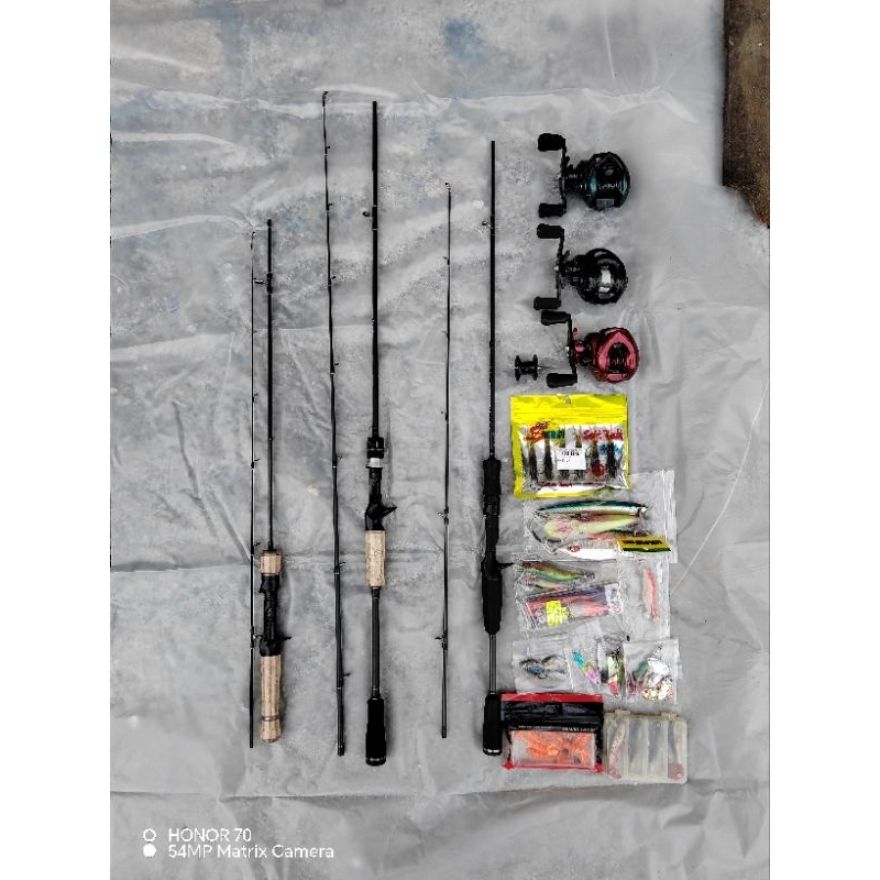 combo set pancing baitcasting,jualan lamsam,semua barang dalam gambar ...