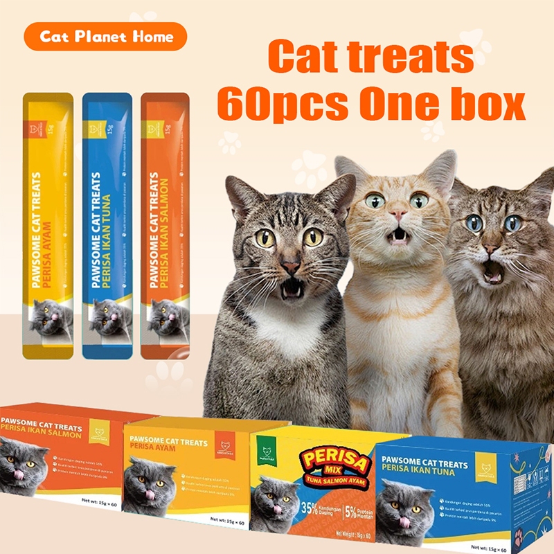 Cemilan bar kucing bergizi/makanan ringan kucing/makanan kucing basah ...