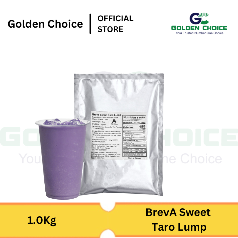 BrevA Sweet Taro Lump Powder for Beverages Cafe | Instant Flavour ...