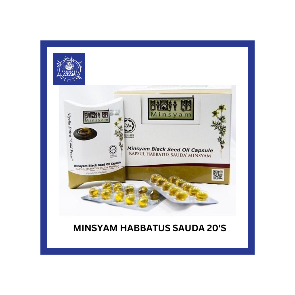 MINSYAM HABBATUS SAUDA / BLACK SEED OIL SOFTGEL 20'S (EXP : 01/2026 ...