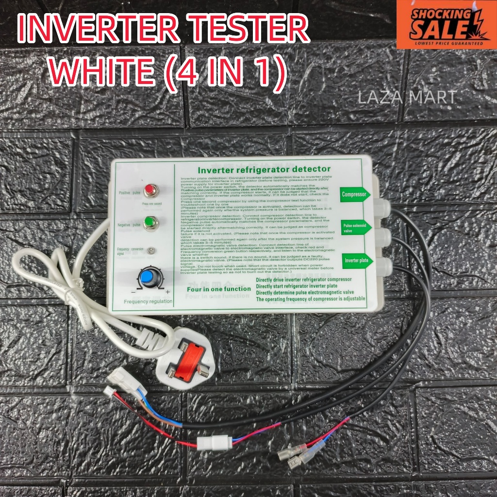 INVERTER TESTER FOR AIRCOND, REFRIGERATOR COMPRESSOR MOTOR (WHITE 4 IN ...