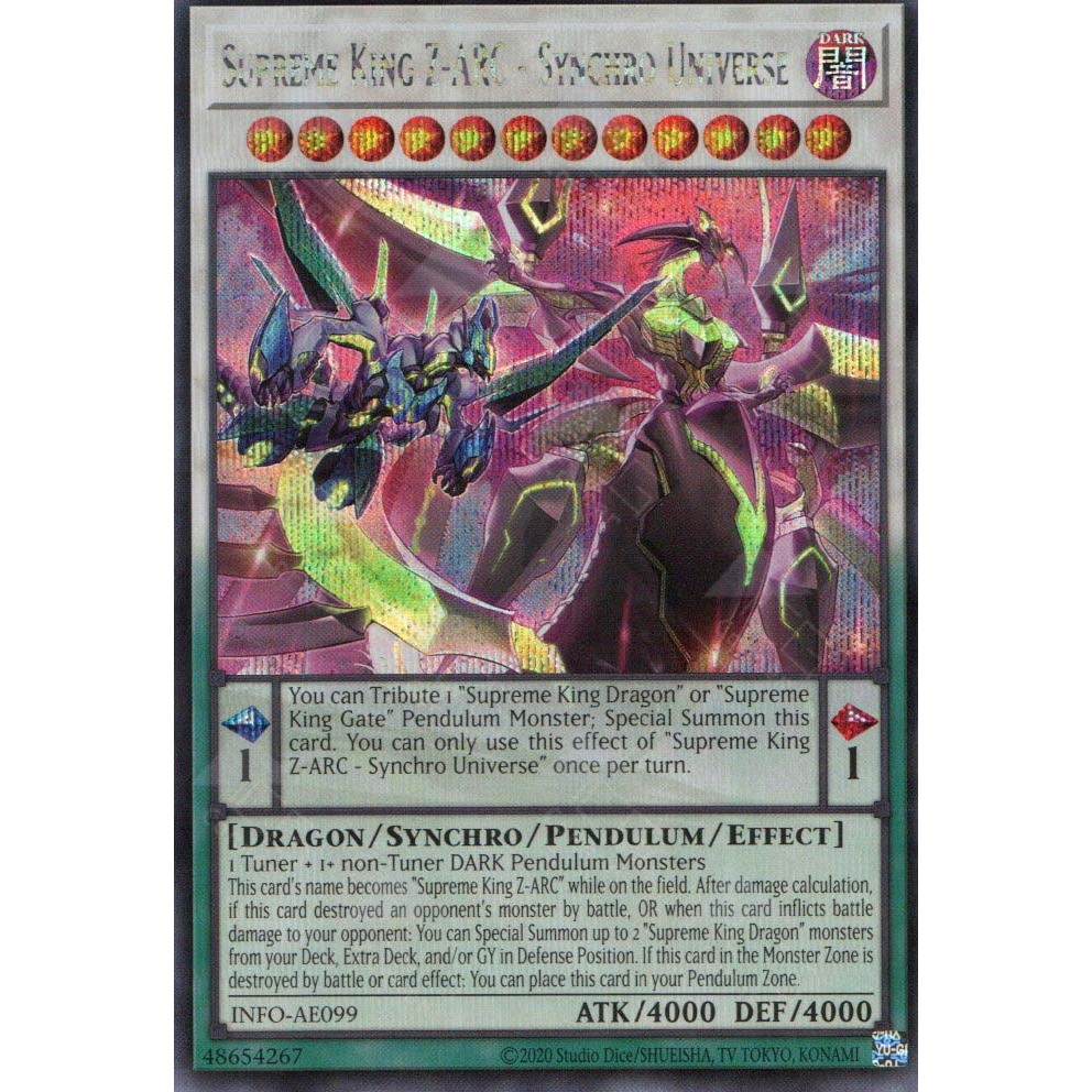 游戏王 INFO-AE099 QCDB-JP005 Yu-Gi-Oh Supreme King Z-ARC - Synchro Universe | Shopee Malaysia