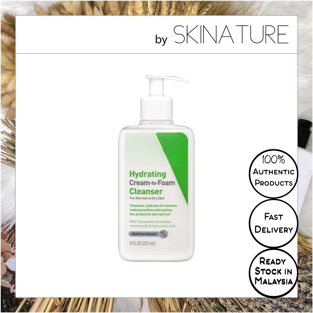 Cera.ve Hydrating Cream To Foam Cleanser (237ml) | Shopee Malaysia