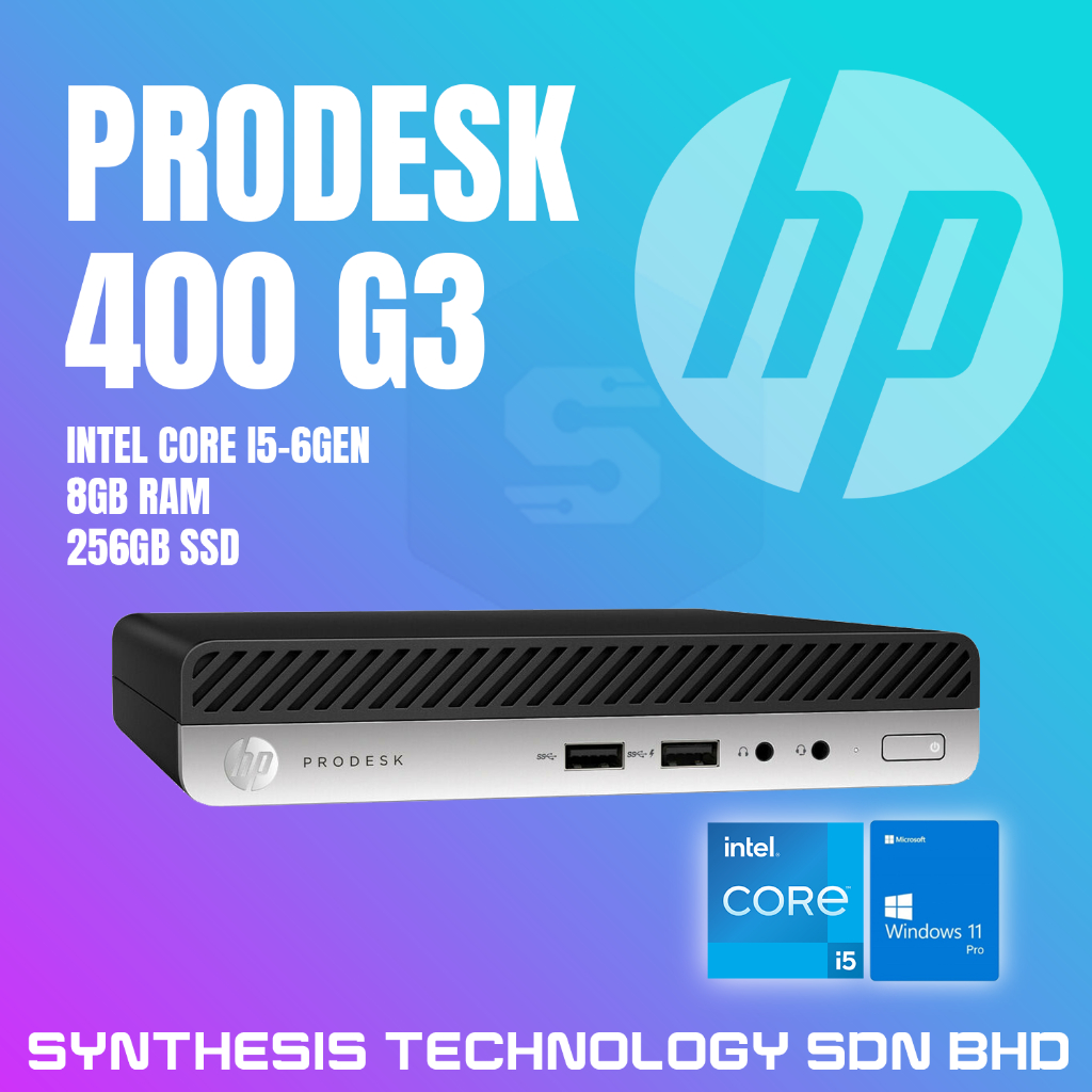 🔥 HP PRODESK 400 G2 400 G3 MINI DESKTOP PC 🔥I5-6/6 GEN 8GB RAM+256 SSD CPU COMPUTER REFURBISHED ...