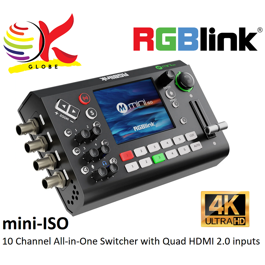 RGBLINK MINI-ISO 10 CHANNEL ALL-IN-ONE SWITCHER WITH 4x 4K HDMI& 4x SDI ...