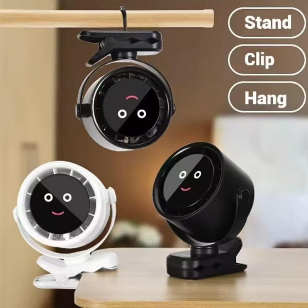 A222 120 levels Adjustable Digital Display Desktop Clip On Turbo Fan ...