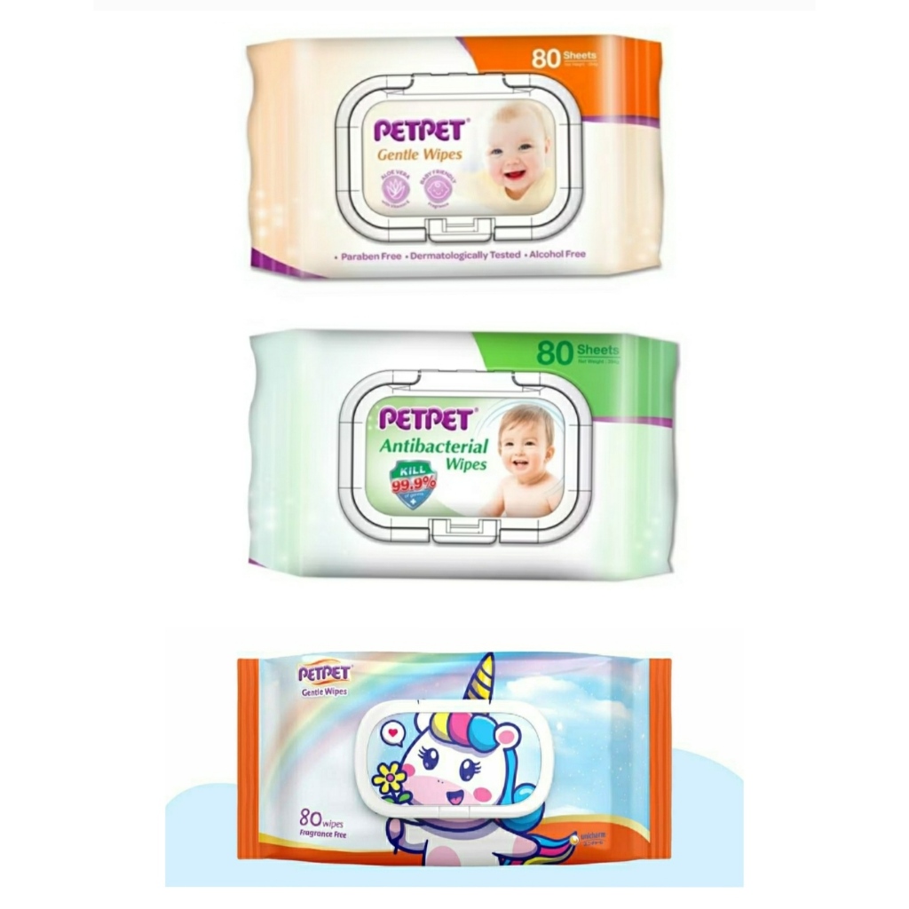 PEPET Baby Wipes (80's X 1 Pack) | Shopee Malaysia