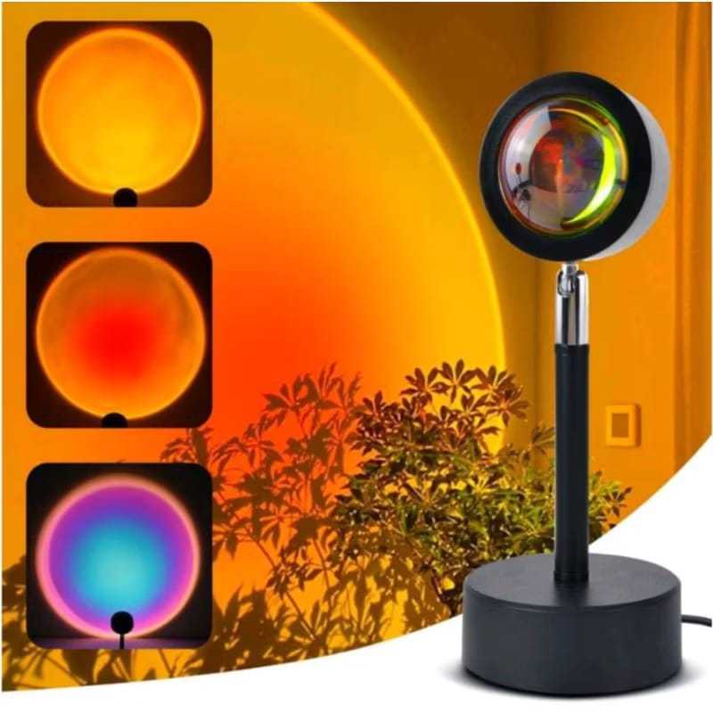 Sunset Lamp LED Projector Bed Lamp with Sunset Motif 4 Color Style ...