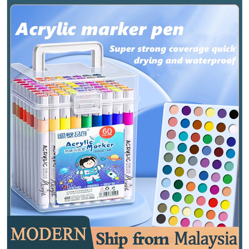12/24/36/48/60/80 Colors Acrylic Marker Pen Set Color Marker Set color ...