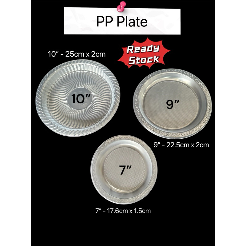 7”/9”/10” PP Plastic Plate | Pinggan Plastik PP | Kenduri & Party Plate ...