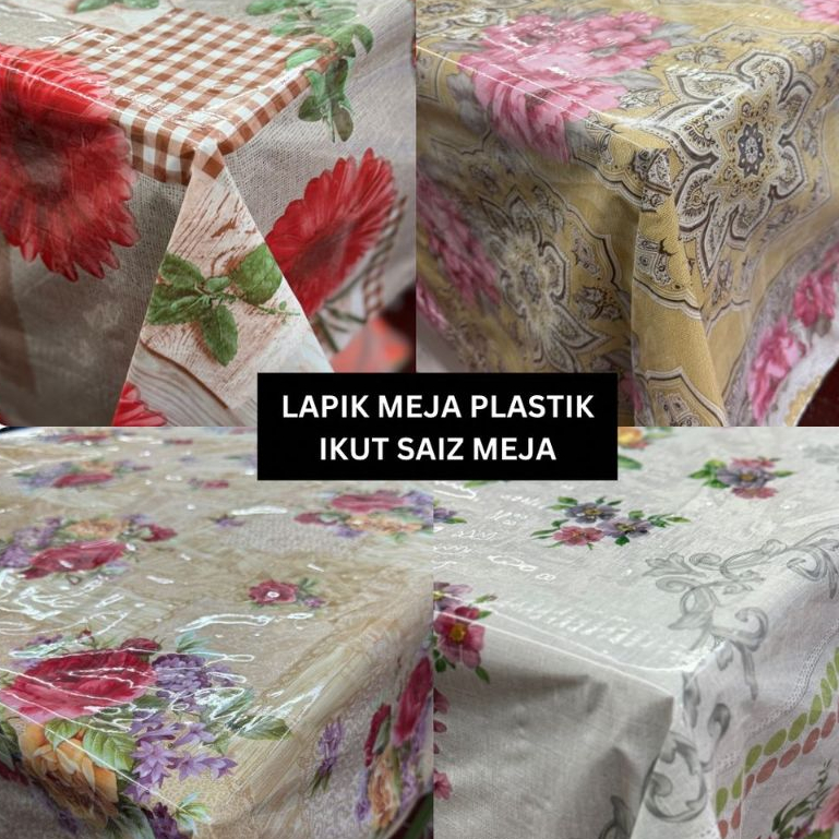 LAPIK MEJA PLASTIK PVC MURAH KALIS AIR & MINYAK/ LAPIK MEJA MAKAN ...