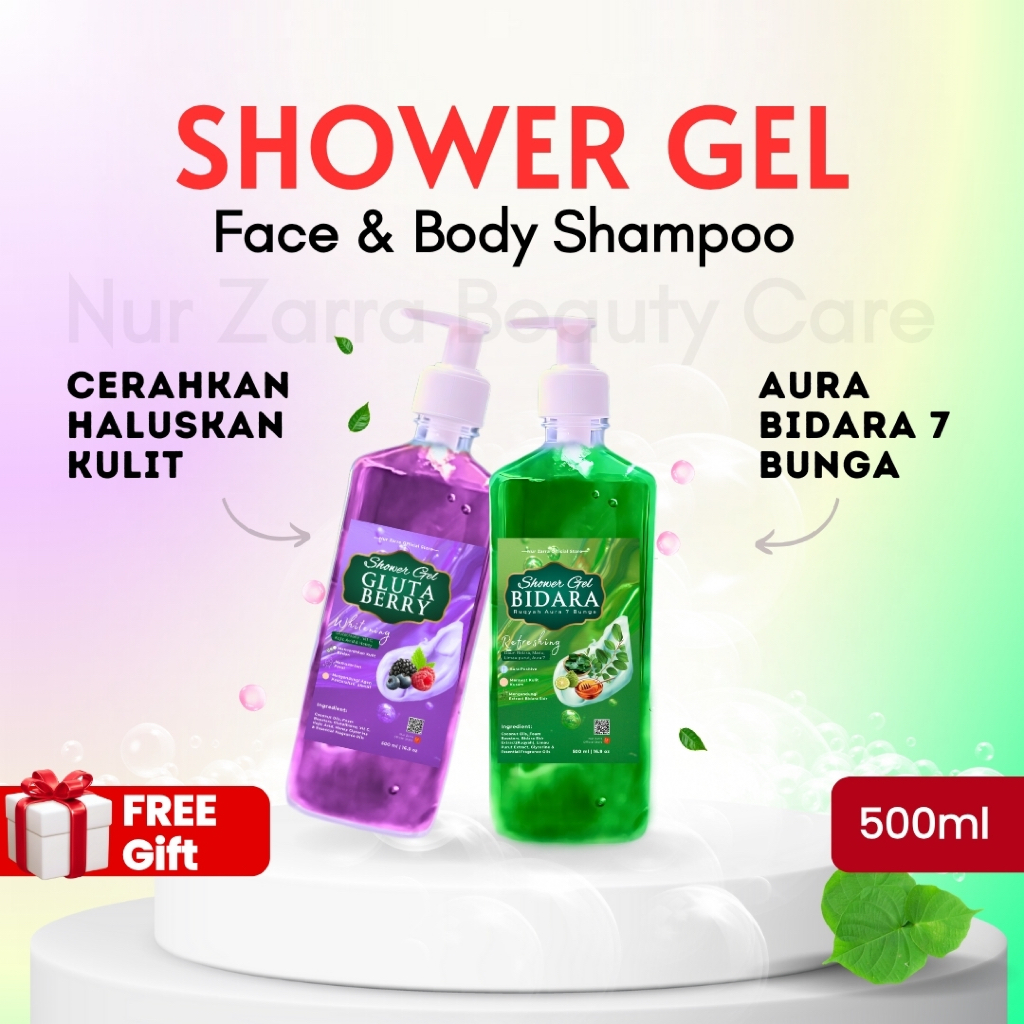 🔥Shower Gel Whitening & Mandian Bidara Aura 7 Bunga, Haluskan dan ...