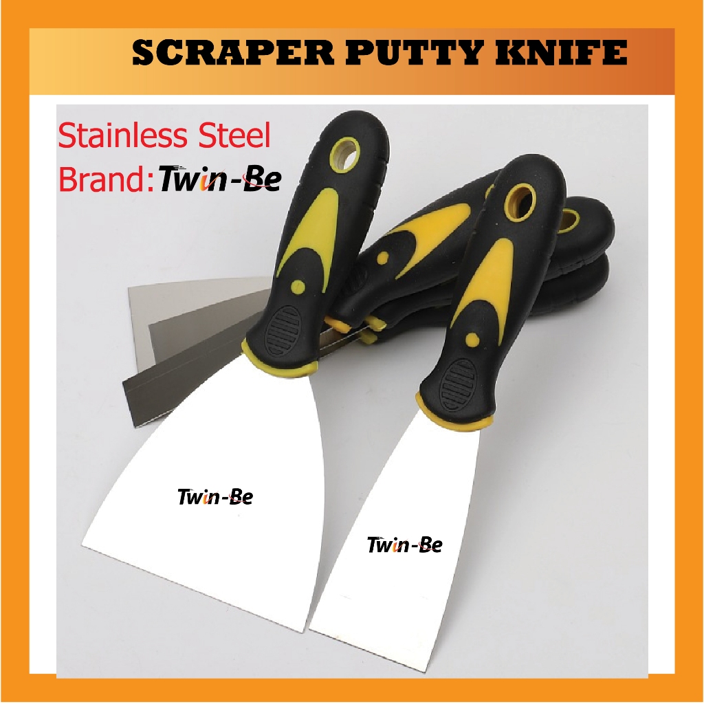 1" - 5" WALL SCRAPPER Paint Scraper Putty Knife with Non-Slip Handle ...