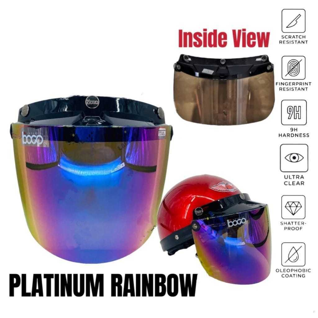 3 BUTTONS BIKKO VISOR / BOGO VISOR / BOB VISOR 3 BUTTON TINTED BRONZE ...