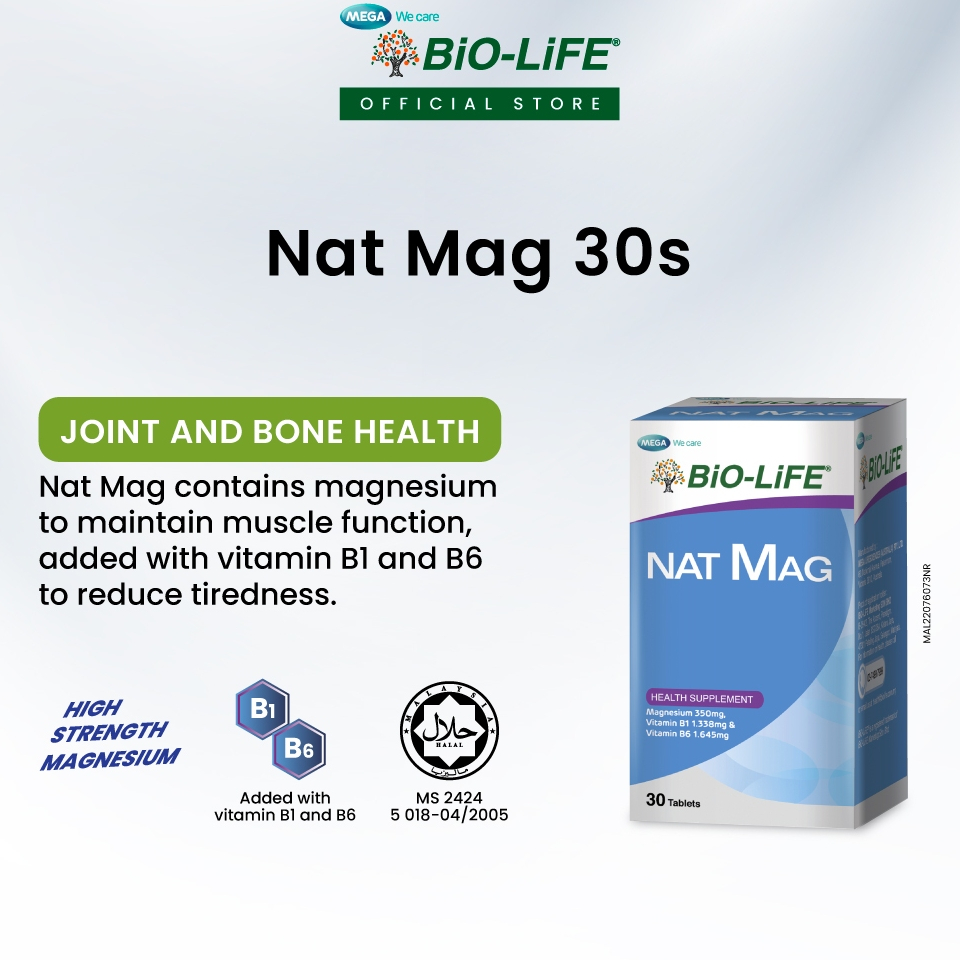 BiO-LiFE Nat Mag 30 tablets (EXPIRY DATE FEBRUARY 2027) | Shopee Malaysia