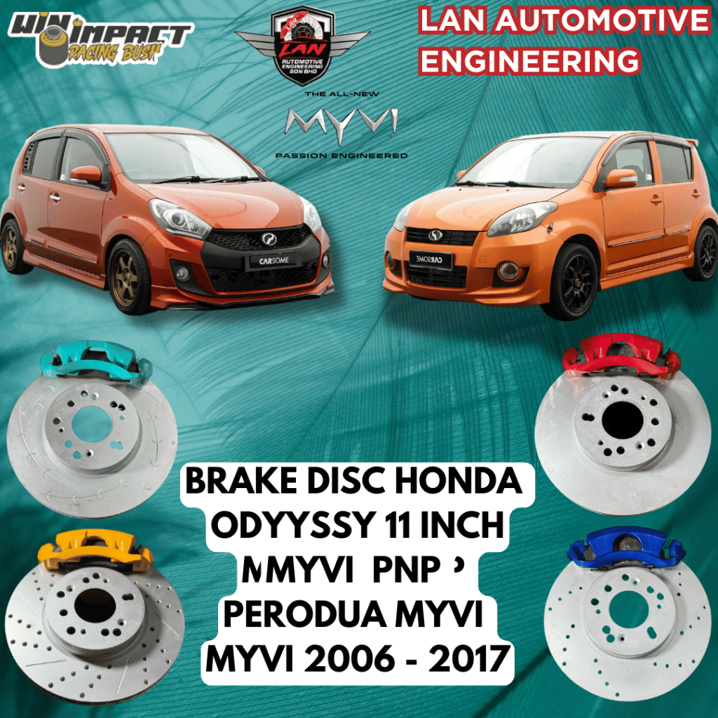[FRONT ONLY]BRAKEDISC ODYSSEY 11INCI MODIFIED TO PERODUA MYVI FIT RIM ...