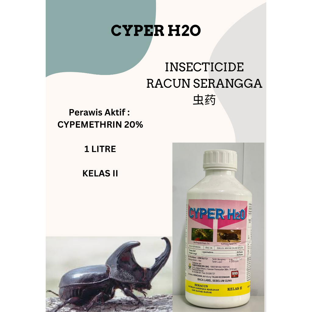 Farmcochem Cyper H20 1Liter (Insecticides/虫药/Racun Serangga) | Shopee ...