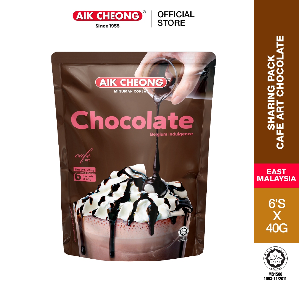 [East Malaysia] Aik Cheong Convenience Pack Cafe Art - Chocolate (40g x 6 Sachets/240g) | Shopee ...