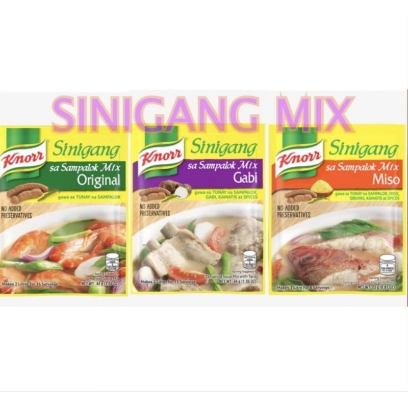 Knorr Sinigang Mix 22g / 44g ( Original Sampalok / Gabi / Miso ...