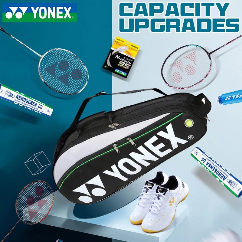 Yonex Waterproof Badminton Bag With Double-Layer Zipper Can Accommodate ...