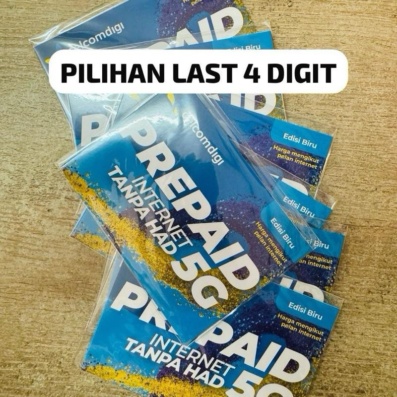 CelcomDigi EDISI BIRU pilihan nombor belakang 4Digit prepaid simcard ...