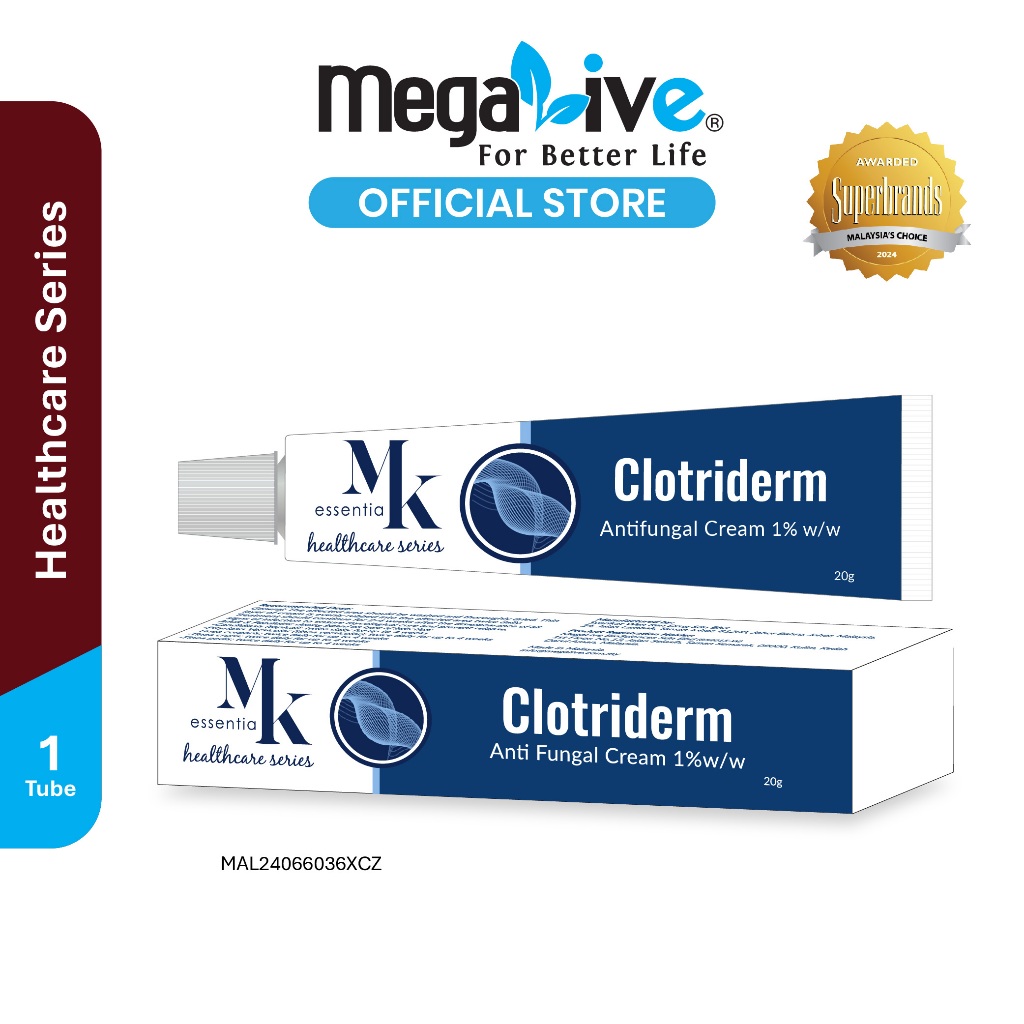 MK essentia Healthcare Series Clotriderm Anti Fungal Cream (20G ...