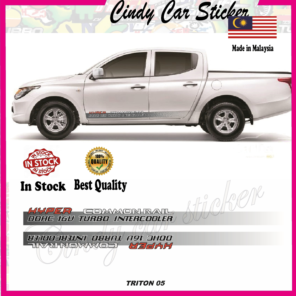 MITSUBISHI TRITON 4x4 Body Sticker Side Lining | Shopee Malaysia