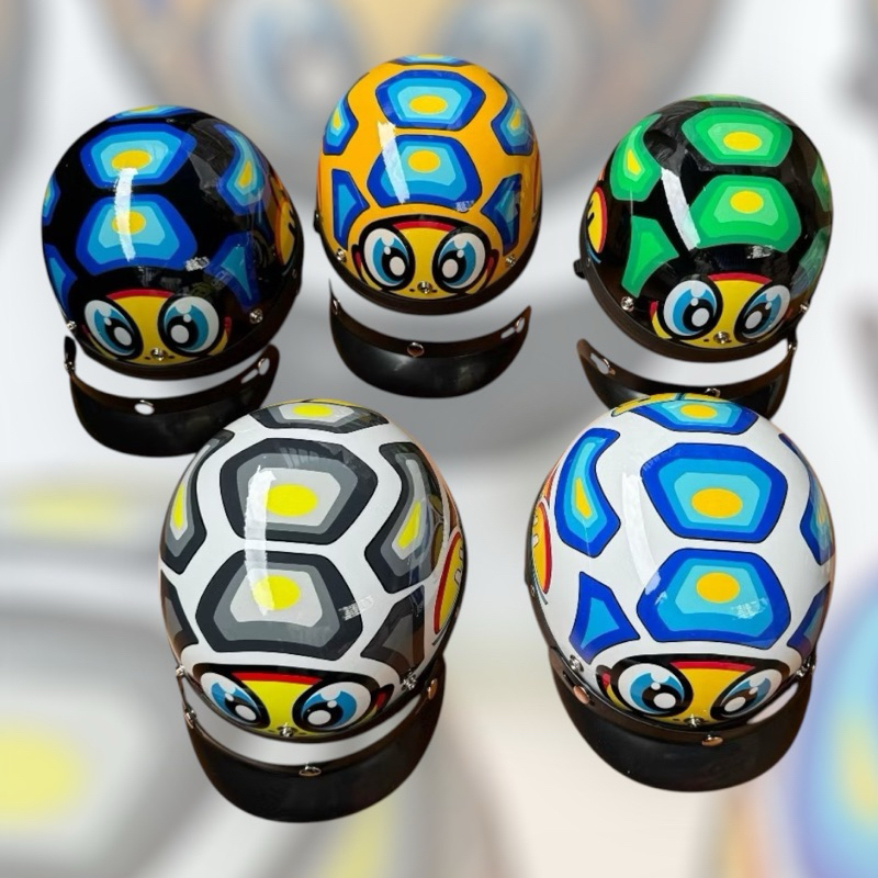 MHR Design Helmet Premium Design MHR Half Ninja Turtle Helmet Kura Kura ...