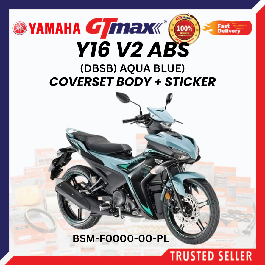 Y16 V2 ABS COVERSET Y16 V2 ABS COVER SET AQUA BLUE Y16 V2 DIJAMIN 100% ...