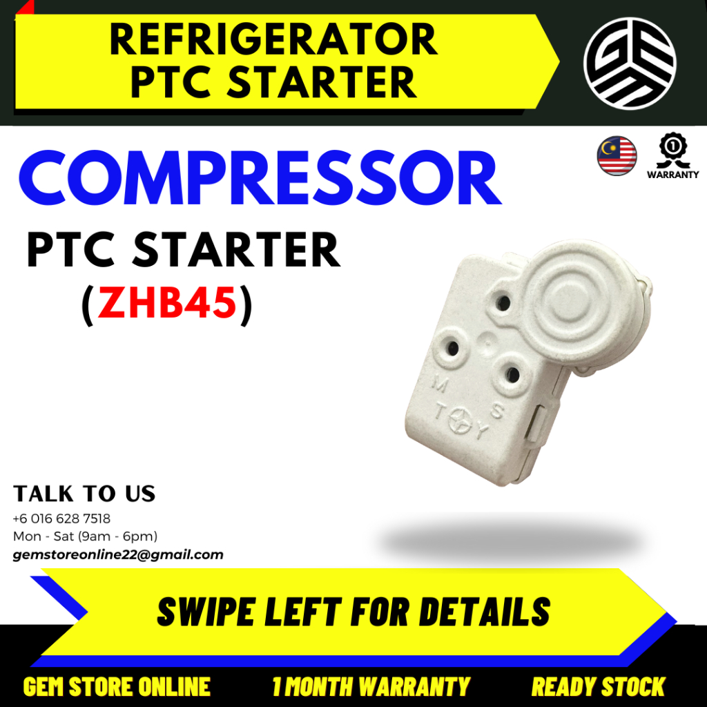 ( ZHB45 ) Refrigerator Compressor PTC Starter / Thermoelectric Electric ...