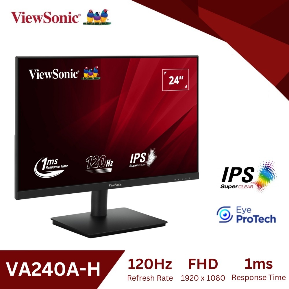 VIEWSONIC VA240A-H 120Hz 24" LCD (24" / FHD / IPS / 1MS / HDMI+VGA ...