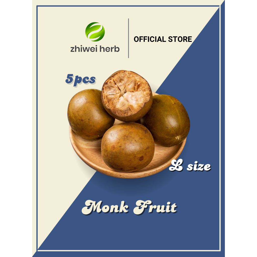 5 PCS Luo Han Guo L Monk Fruit 罗汉果 buah Monk (not returnable product ...