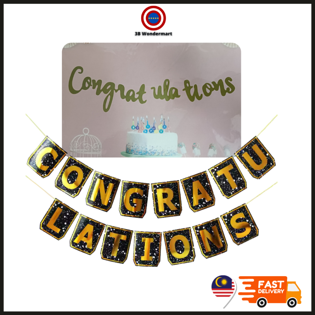 Congratulations Buntings Banner Graduation Flag banner multi colours ...