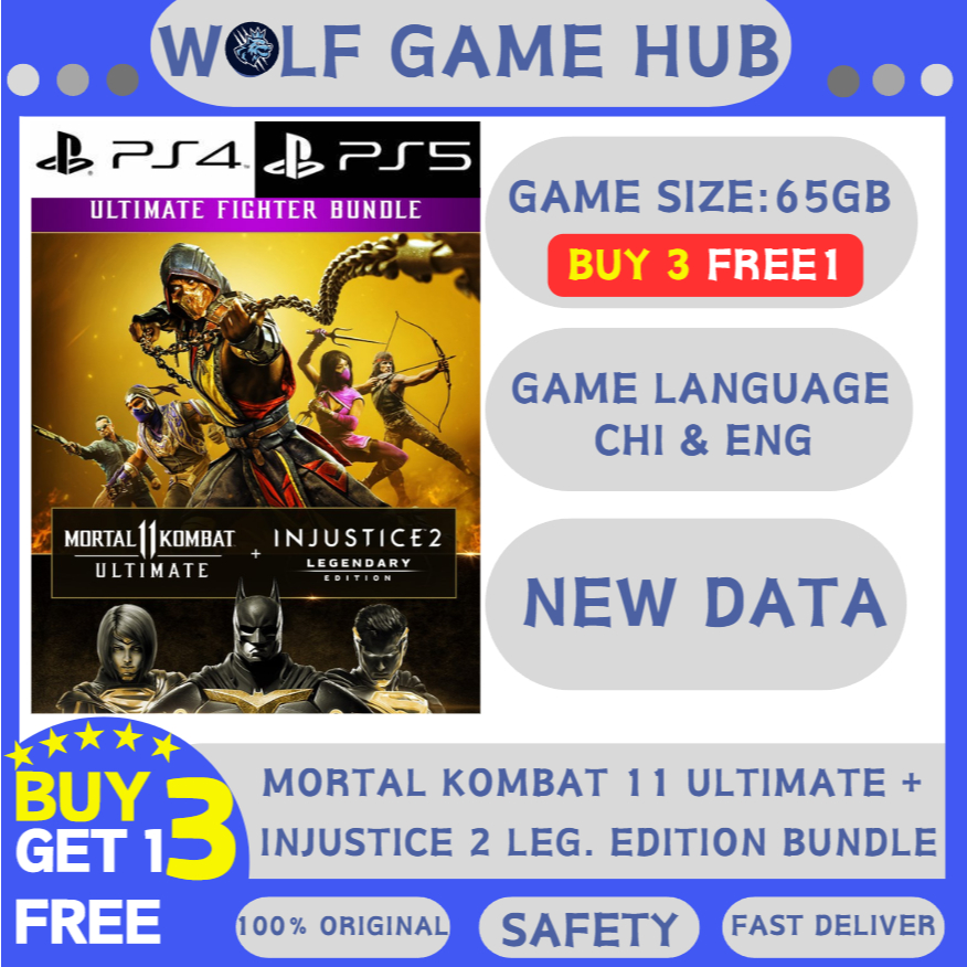 Mortal Kombat 11 Ultimate + Injustice 2 Leg. Edition Bundle ( PS4 & PS5 ) Game Digital Download ...