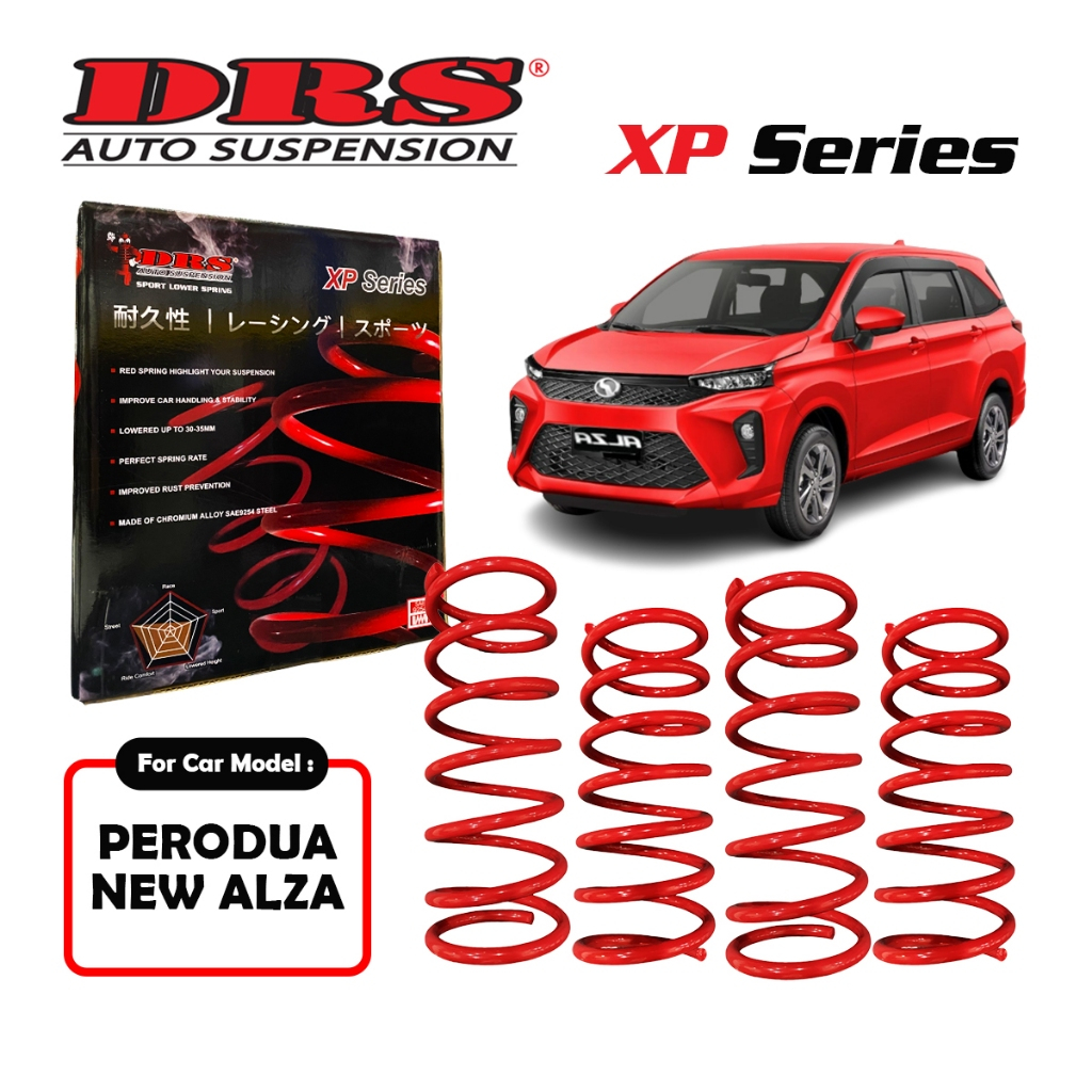 🔥 DRS XP SERIES LOWERD SPORT SPRING PERODUA NEW ALZA 2022+ NEW ALZA ...