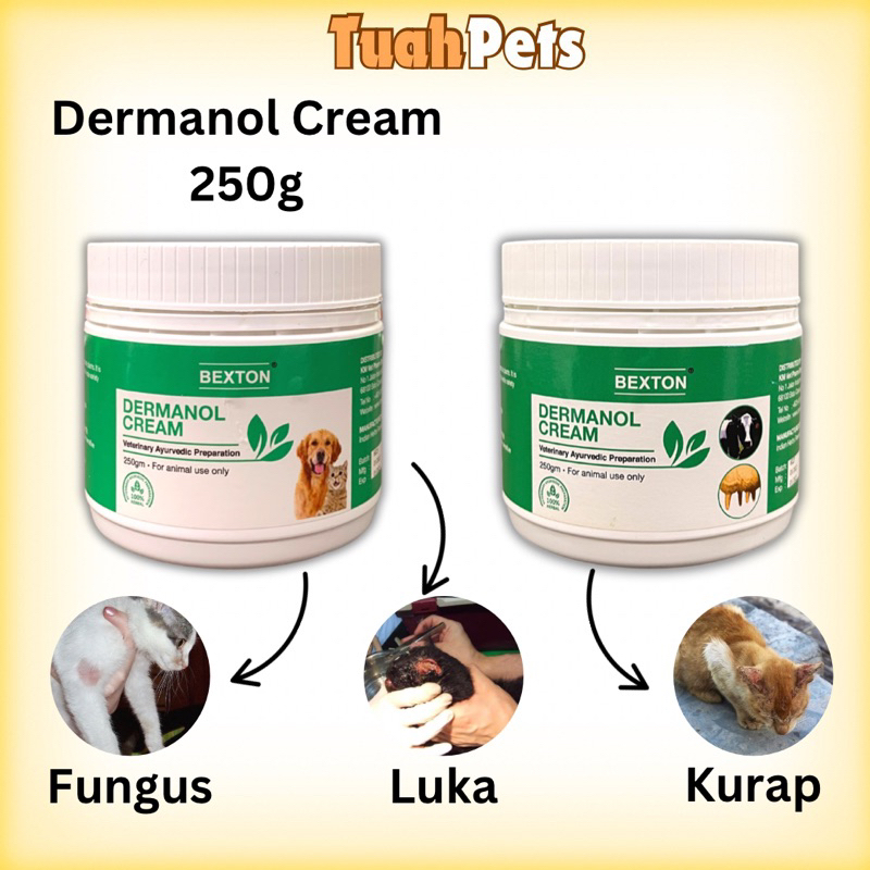 Dermanol Ubat Krim Kurap Kucing Anjing Lembu Kambing Kuda Fungus Luka ...