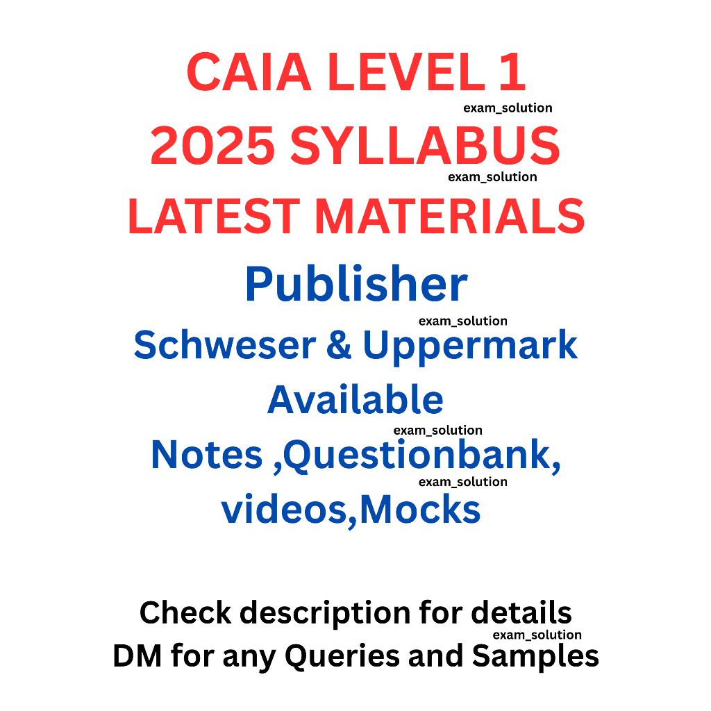 CAIA LEVEL 1 2025 Materials (latest syllabus) | Shopee Malaysia