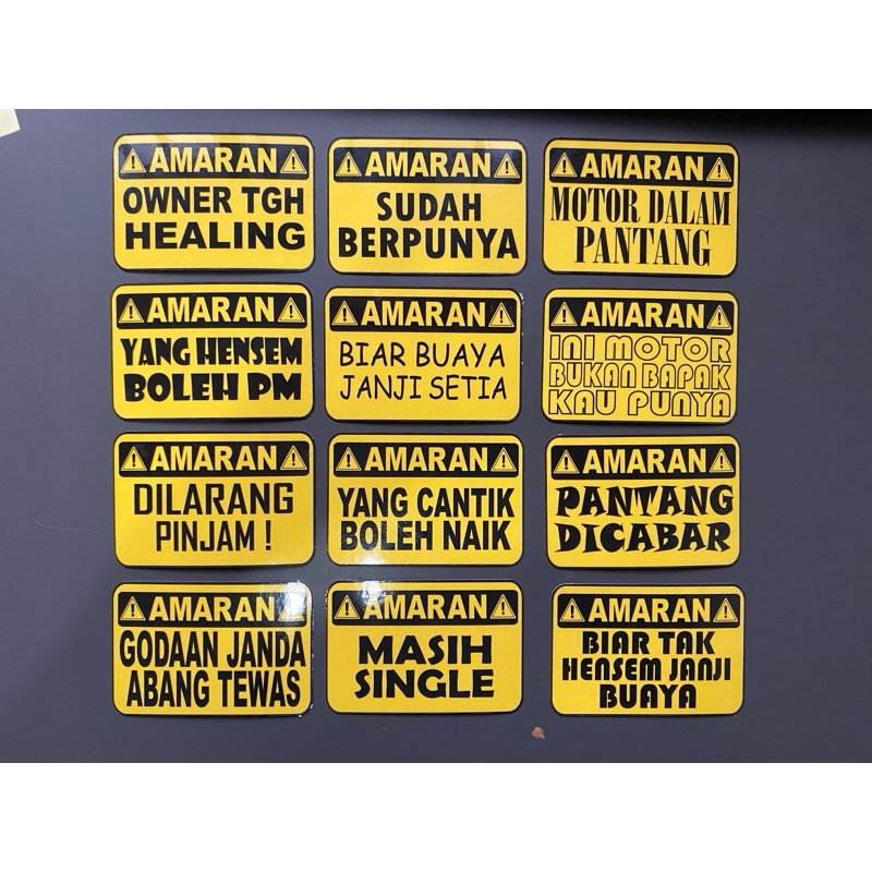 STICKER AMARAN+WARNING🔥printing Sticker 🔥READY STOCK | Shopee Malaysia