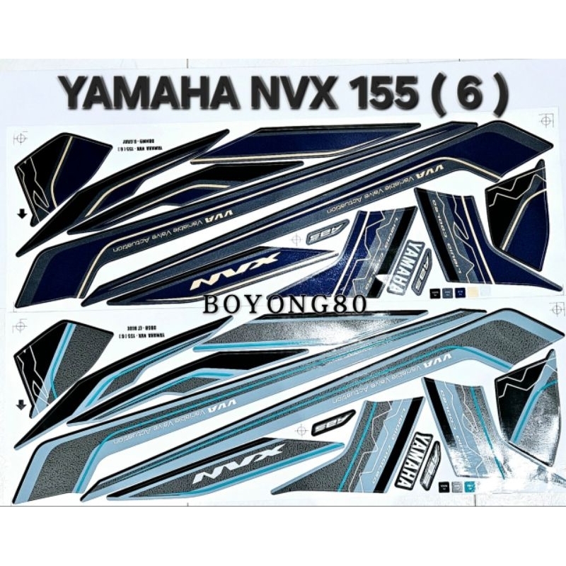 YAMAHA NVX V2 ( 6 ) BODY STICKER NVX 155 V2 NEW DESIGN ( READY STOCK ...