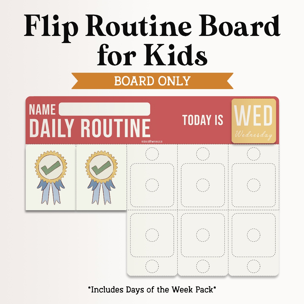 KidsandWhales – Flip Routine Board for Kids | Daily Visual Schedule ...