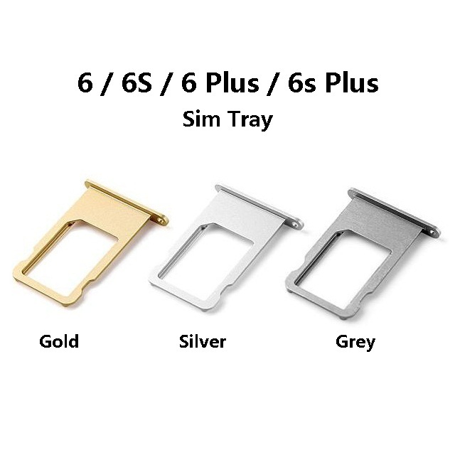 Simcard Tray For Phone 6 6G 6S 6+ 6S+ 6P Plus 7 7G 7+ 7 Plus 7P Metal Sim Tray Card Slot Holder ...