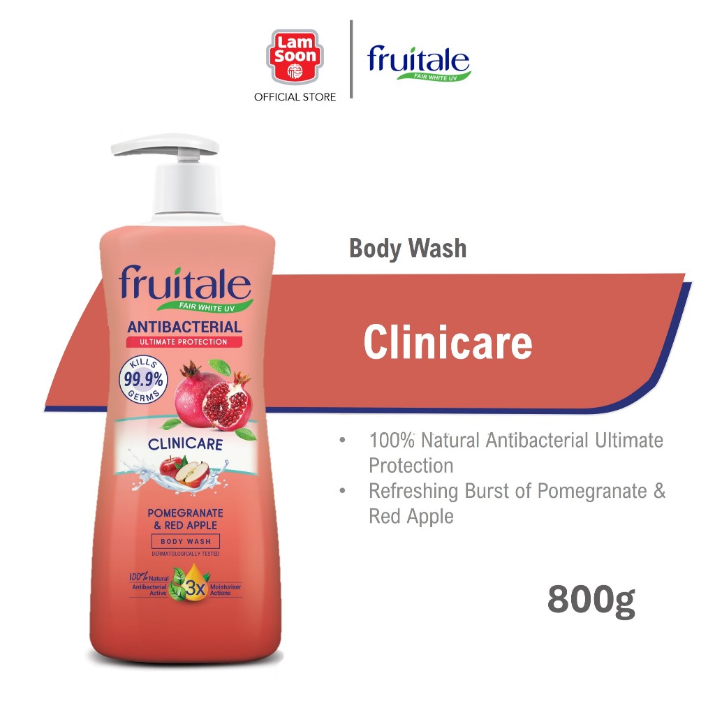 Fruitale Antibacterial Body Wash 800g - Clinicare - Pomegranate & Red ...